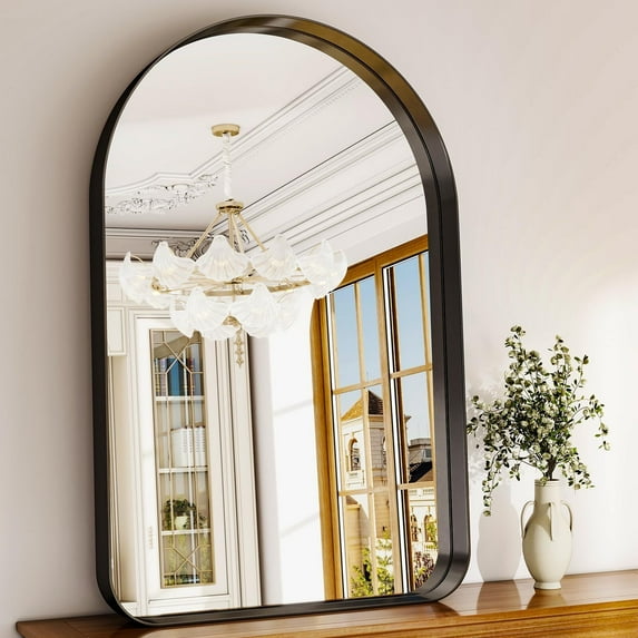 Lumora 38.1"x26" Arched Deep-Framed Wall Mirror Aluminum Frame Bathroom ...