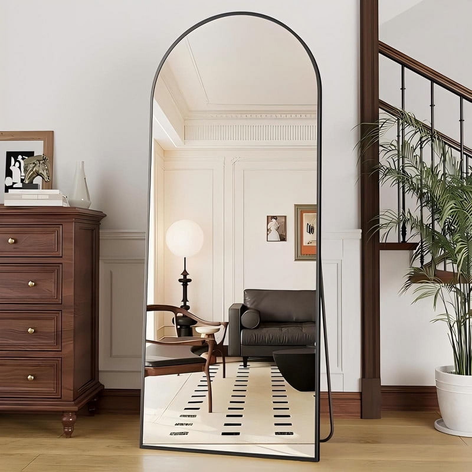 Lumora 71x26 Arched Full Length Mirror Free-Standing Wall Mounted Floor ...
