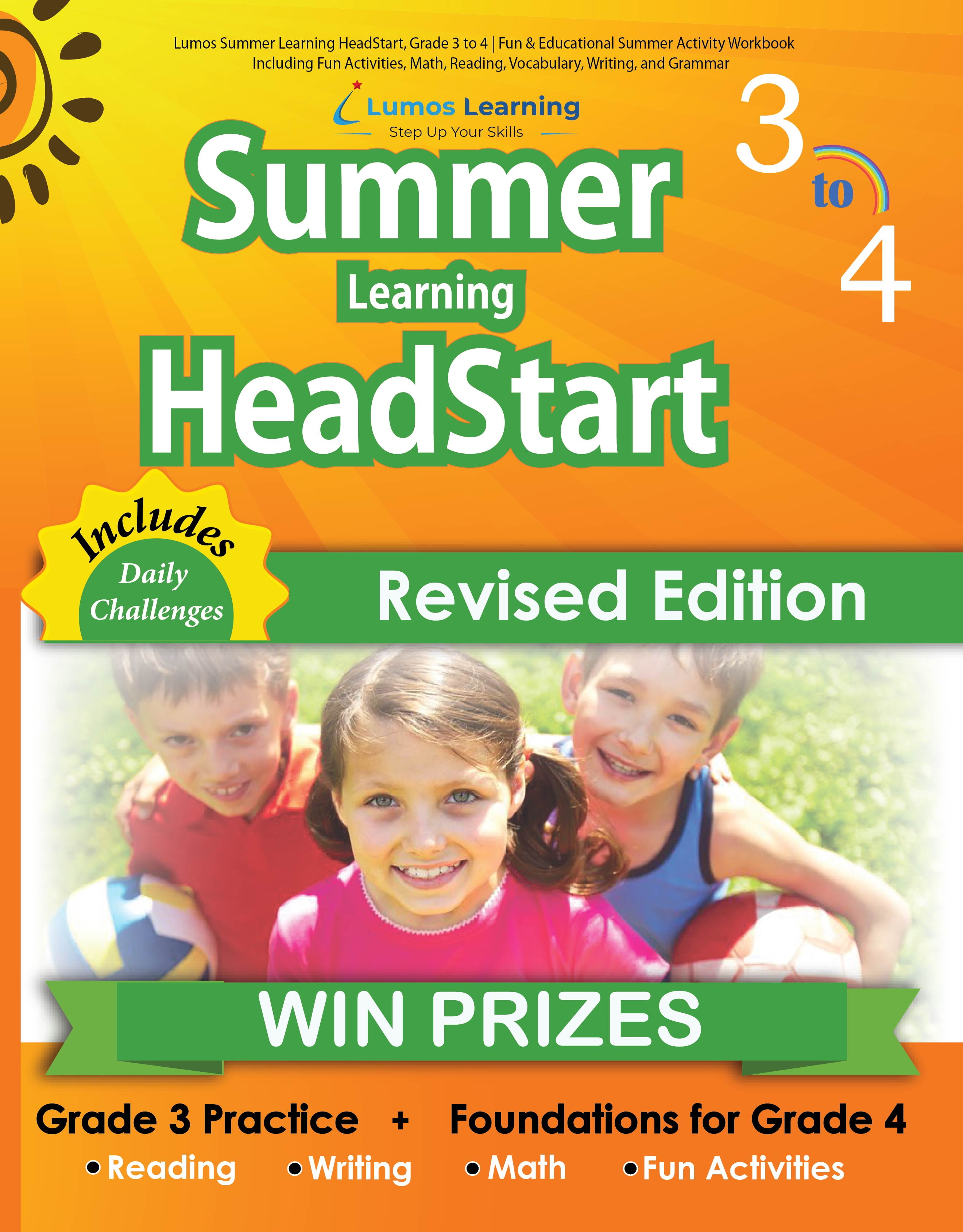 Lumos Learning HeadStart Workbook | Grade 3 to 4 Transition | Math ...