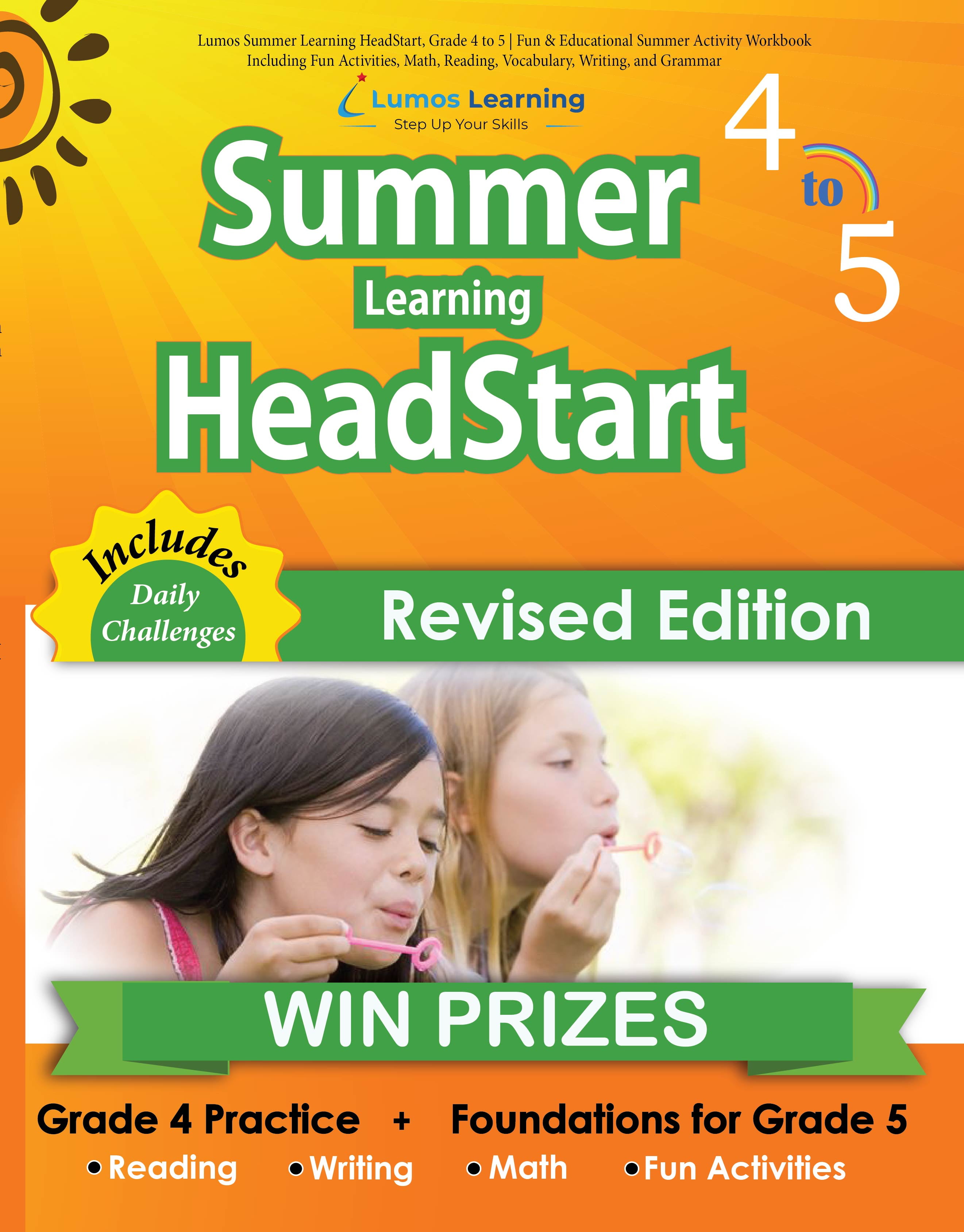 Lumos Kids' Summer Learning HeadStart, Grade 4 to 5 | Fun, Educational Activity Workbook ...