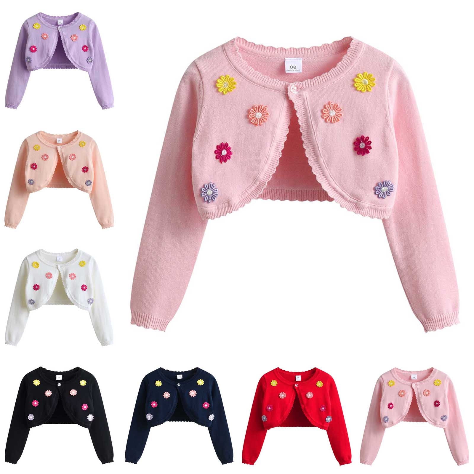 Lumosvexa Girls Floral Cardigan, One Button Closure Cute Trendy Long ...