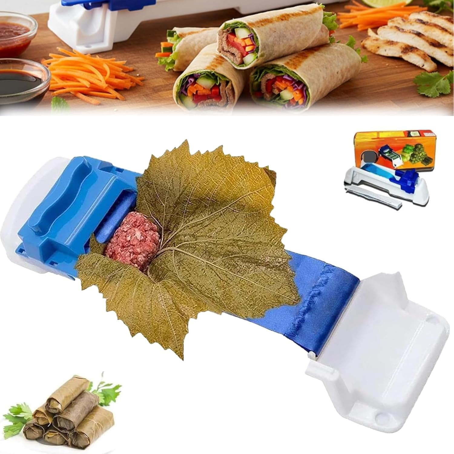 Lumpia Roller Machine, Vegetable Meat Rolling Tool, Portable Roll Maker ...