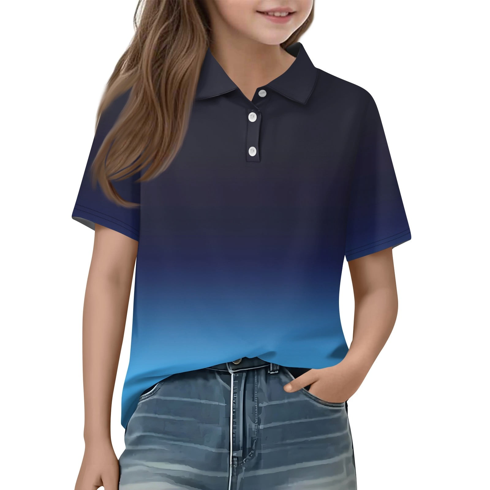 Lumtrix Girls Polo Shirts Golf Tennis School Uniform Short Sleeve T ...