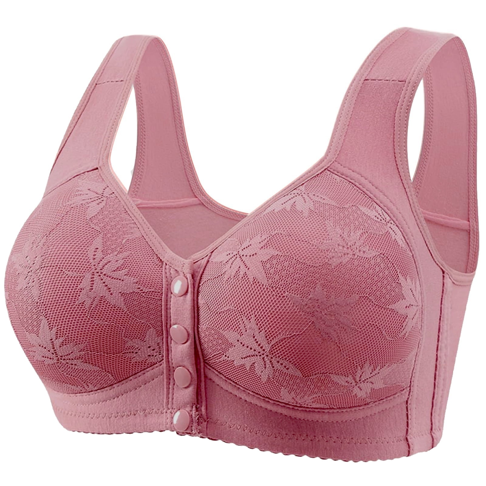 Lumtrix Lace Bras for Older Women Front Closure Full Coverage Senior ...