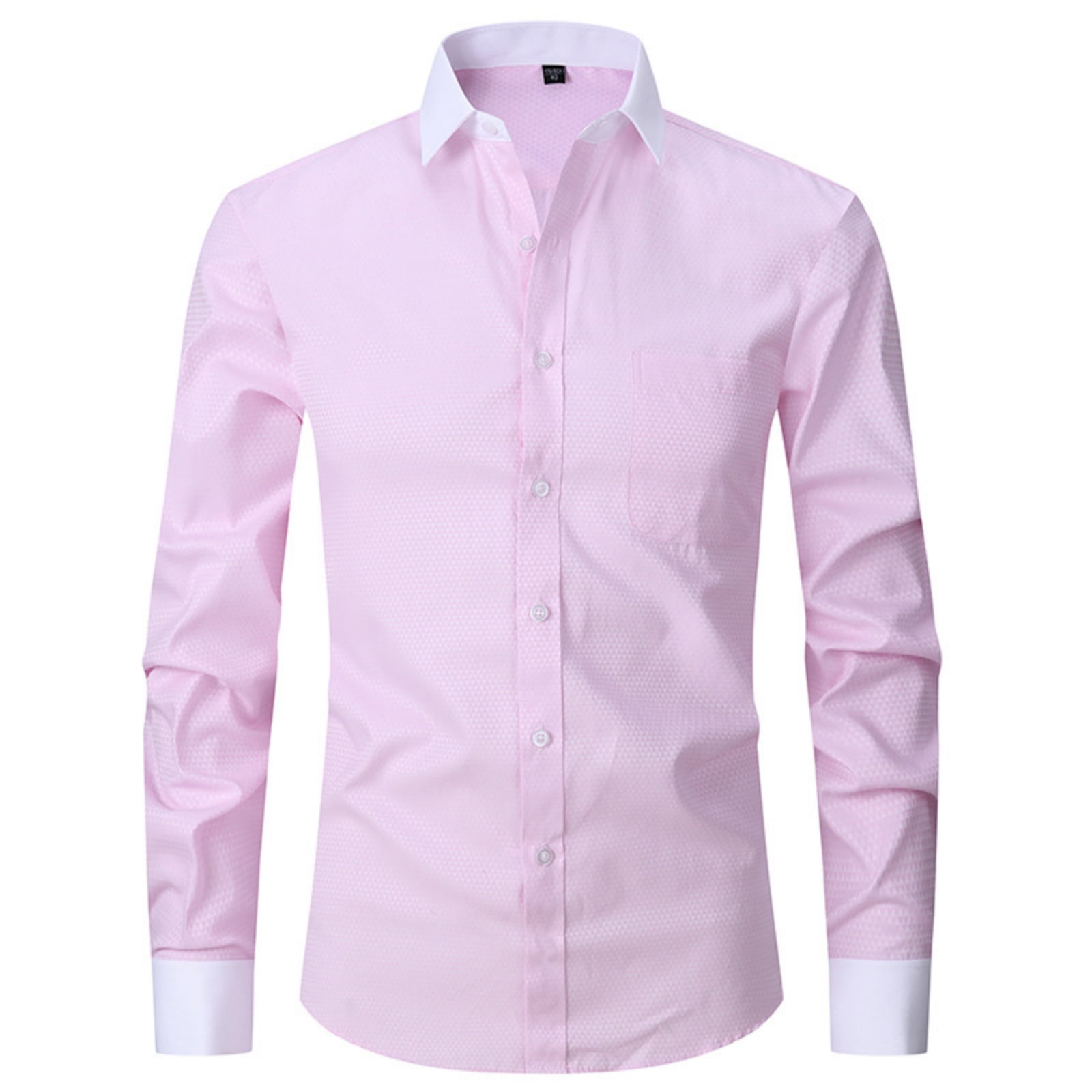 Lumtrix Men's Dressy Shirts Long Sleeve Wedding Formal Business Button ...