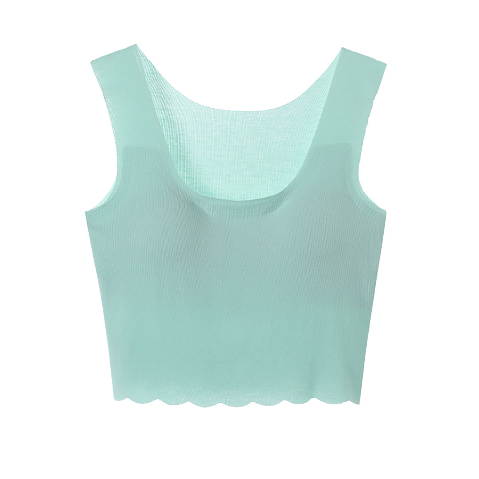 Lumtrix Teen Girl Bras Solid Colour Soft Ice Silk Wireless Bras with ...