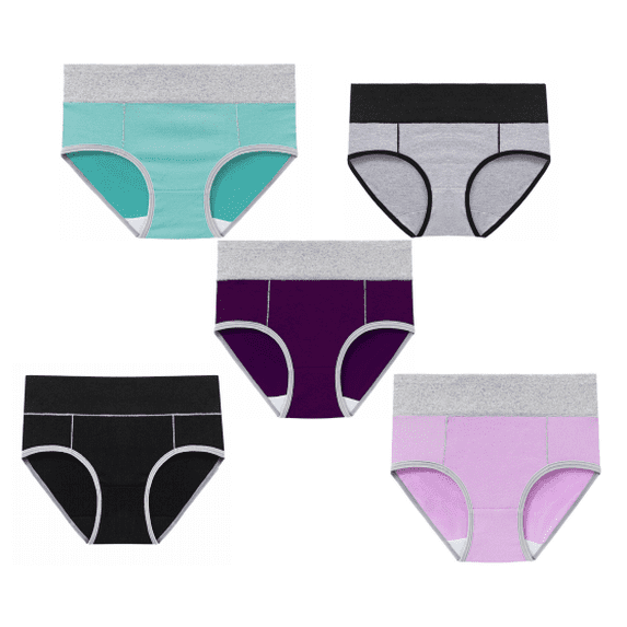Lumtrix Women's Cotton Underwear High Waisted Panties Stretch ...