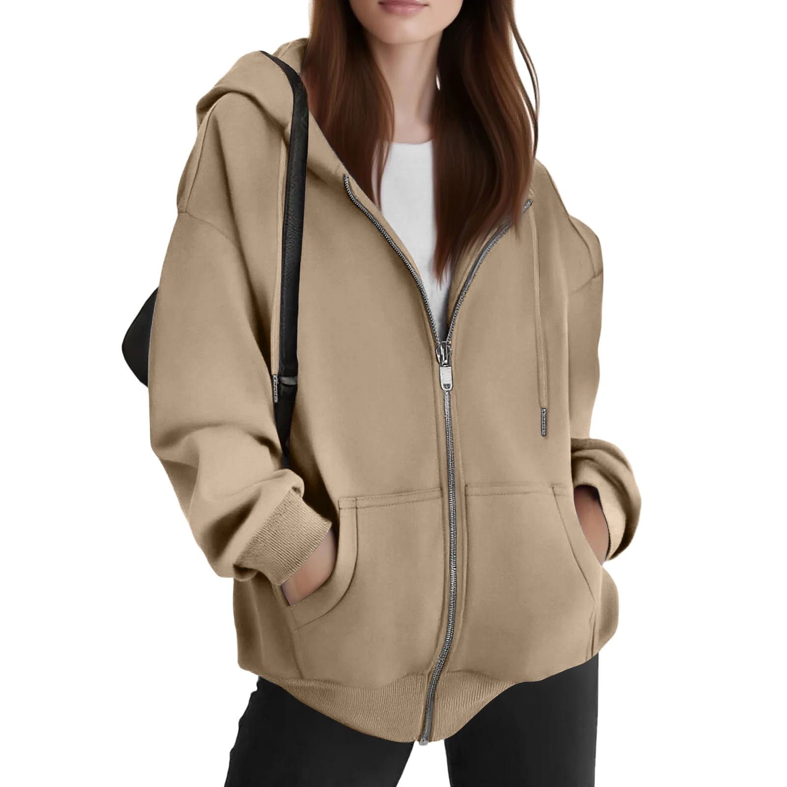 Lumtrix Womens Zip Up Hoodies 2025 Oversized Hoodie for Women Trendy ...