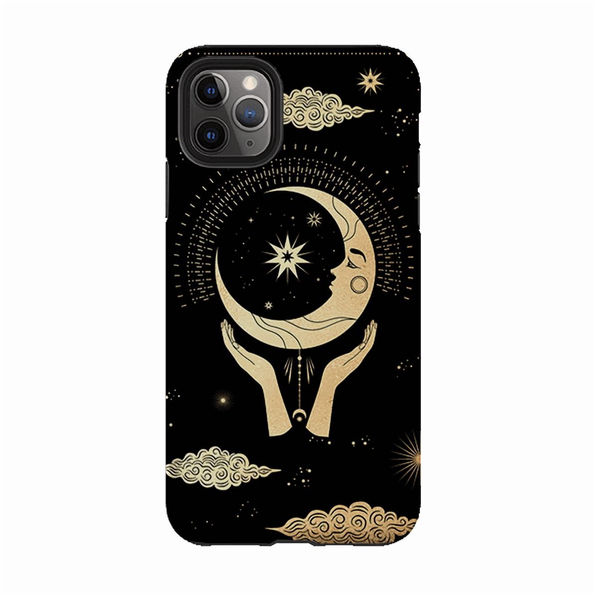 Luna Celestial Crescent Moon Stars Phone Case for iPhone 16 15 14 13 12 ...