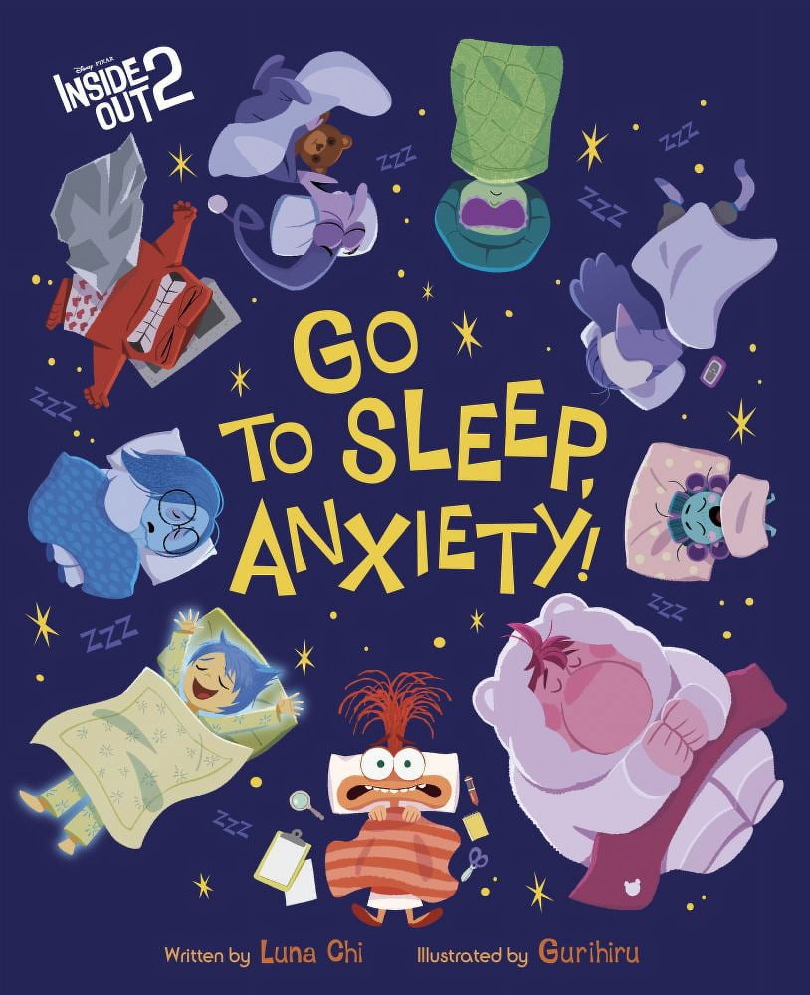 Disney Pixar Storybook: Inside Out 2 - Go to Sleep, Anxiety! (Hardcover ...