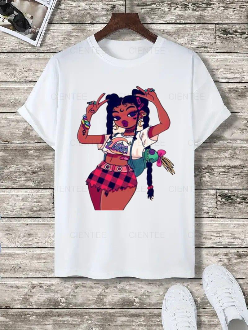 Luna Graphic T-Shirt - Cartoon Character Tee - Colorful and Fun Design ...