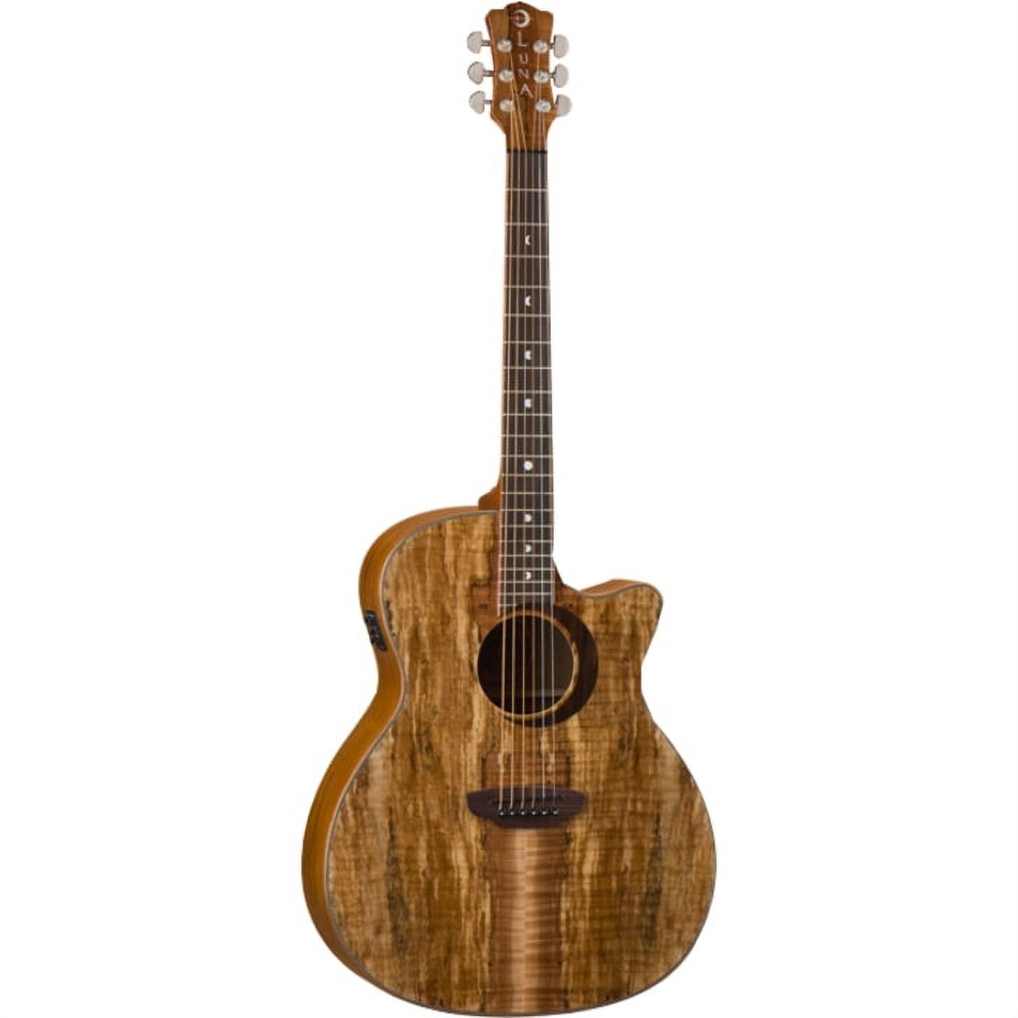 Luna Guitar Woodland Spalted Maple Acoustic Guitar - Walmart.com