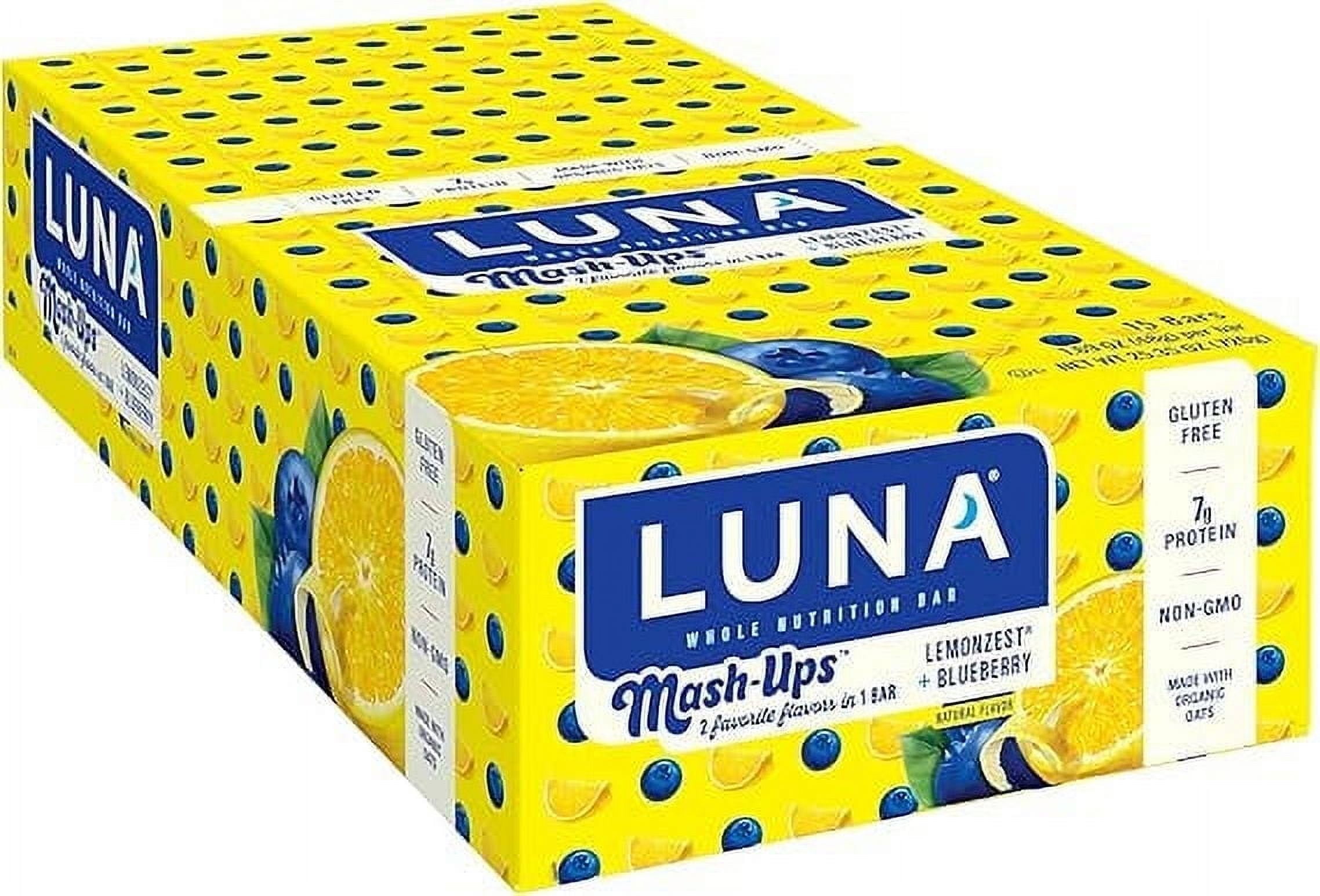 Luna LUNA Bar Mash-Ups Lemonzest plus Blueberry - 15 Bars - Walmart.com