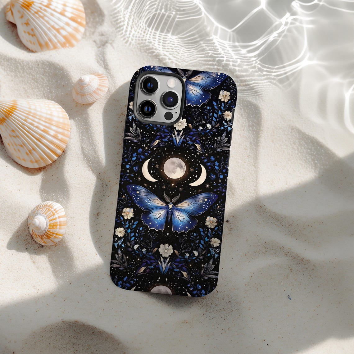 Luna Moth Gothic Butterfly Witch Moon Celestial Artistic Pattern with ...