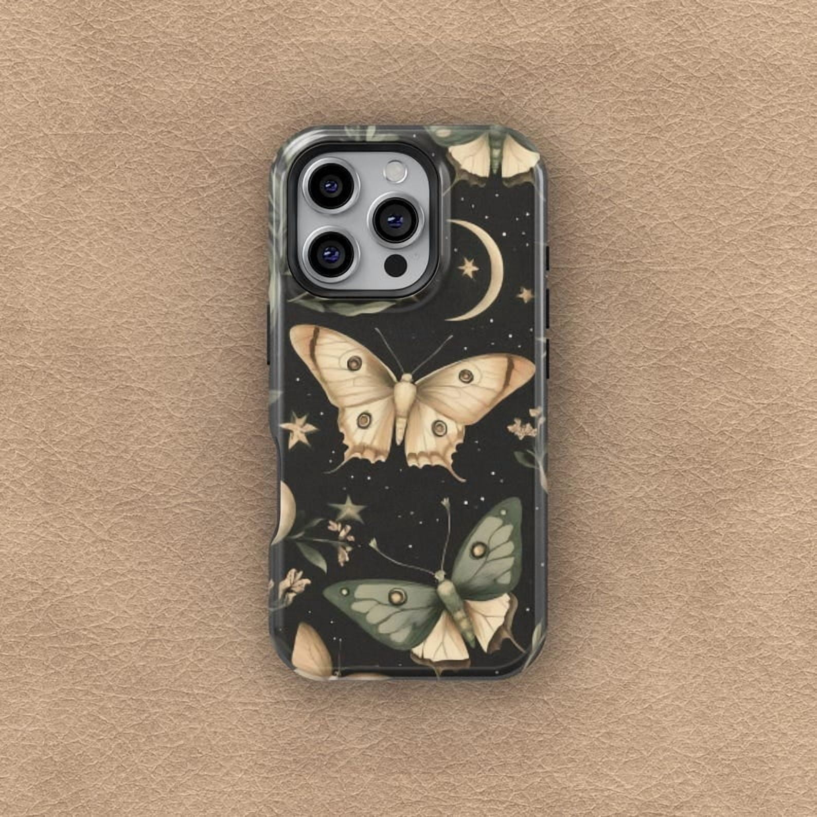 Luna Moth Gothic Witch Phone Case for iPhone 12 to 17 Cottagecore ...
