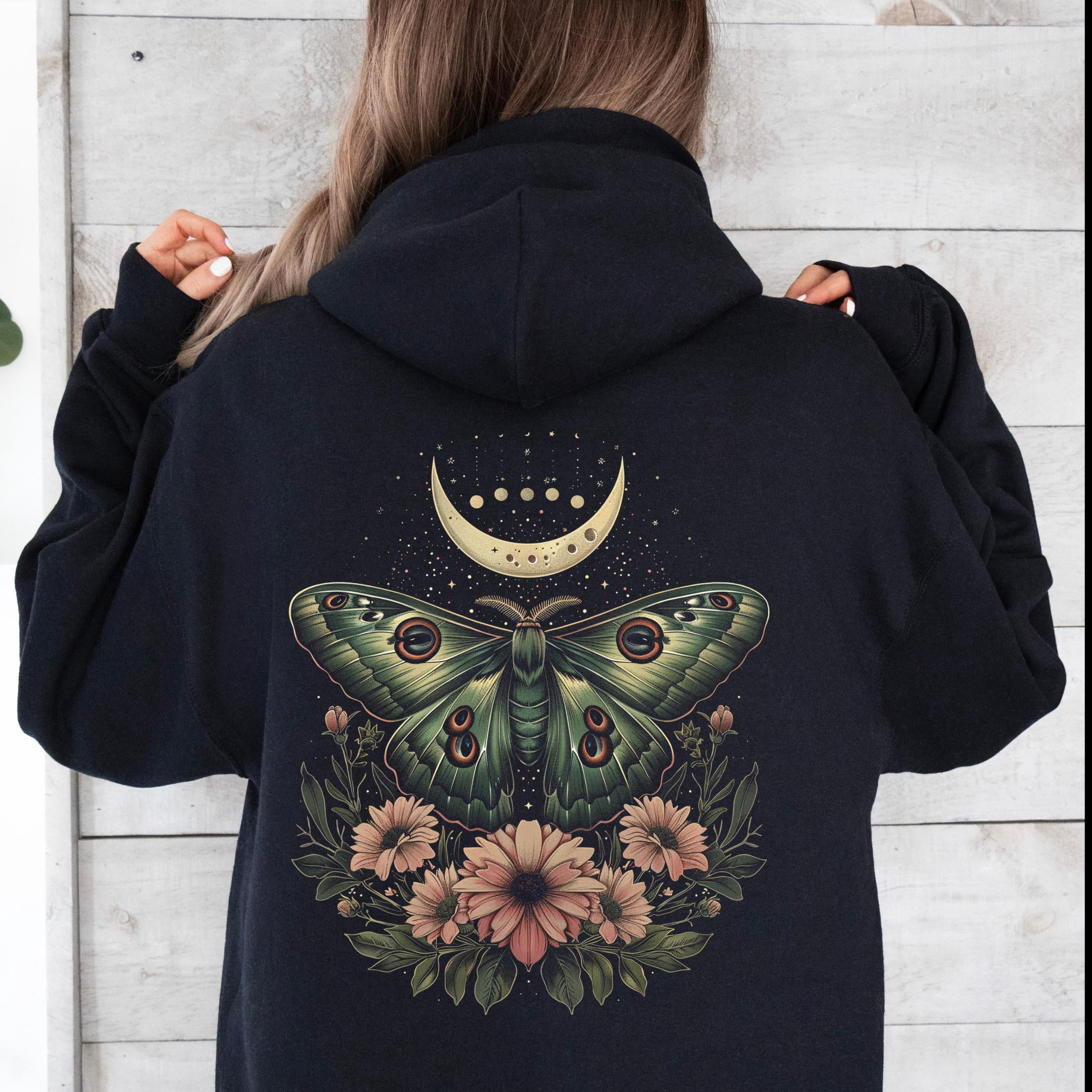 Luna Moth Hoodie, Nature Forest, Cottage Core Hoodie, Goblin Core ...