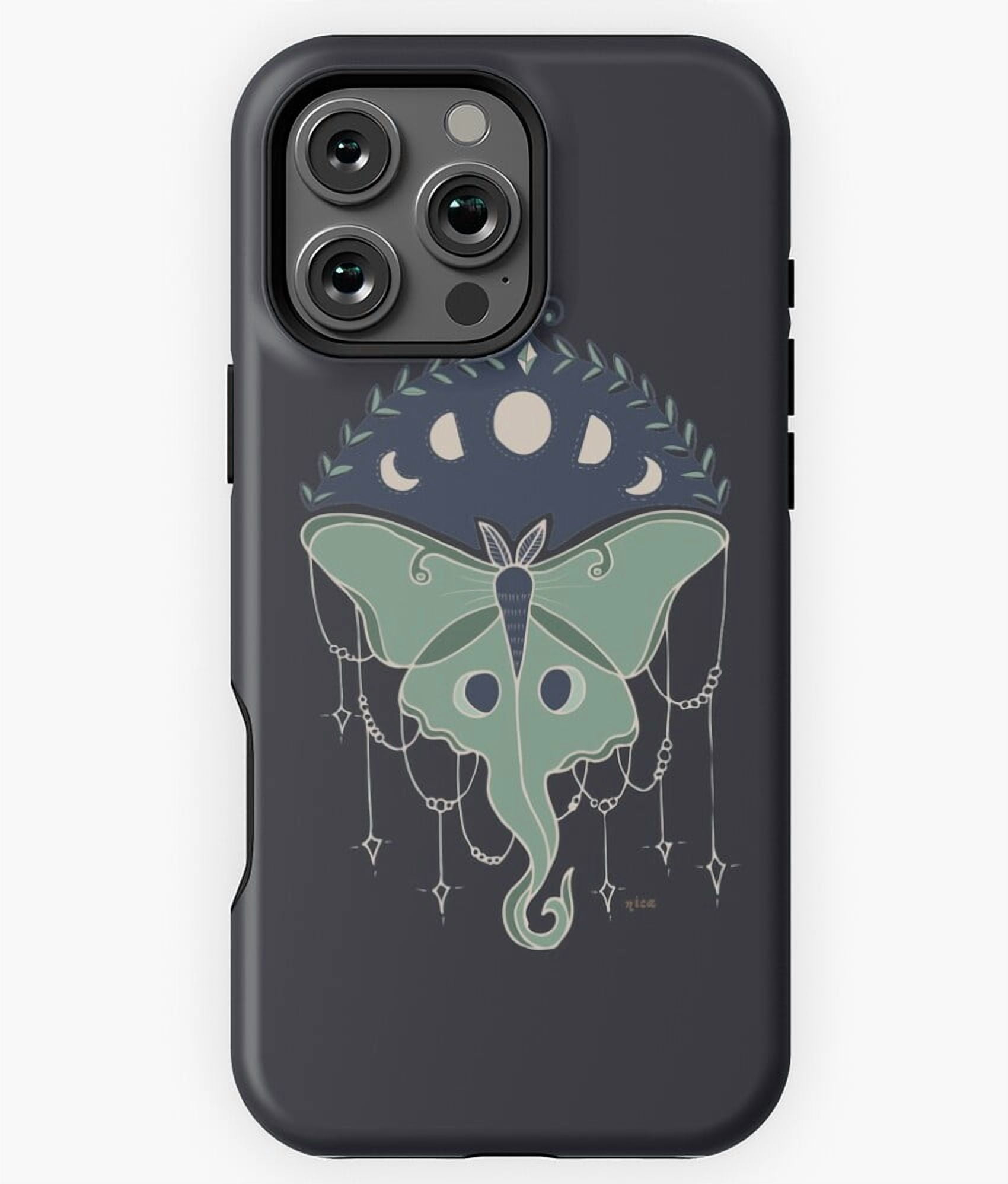 Luna Moth Spirit Mystical Insect Art N5652 Phone Case for iPhone 17 16 ...