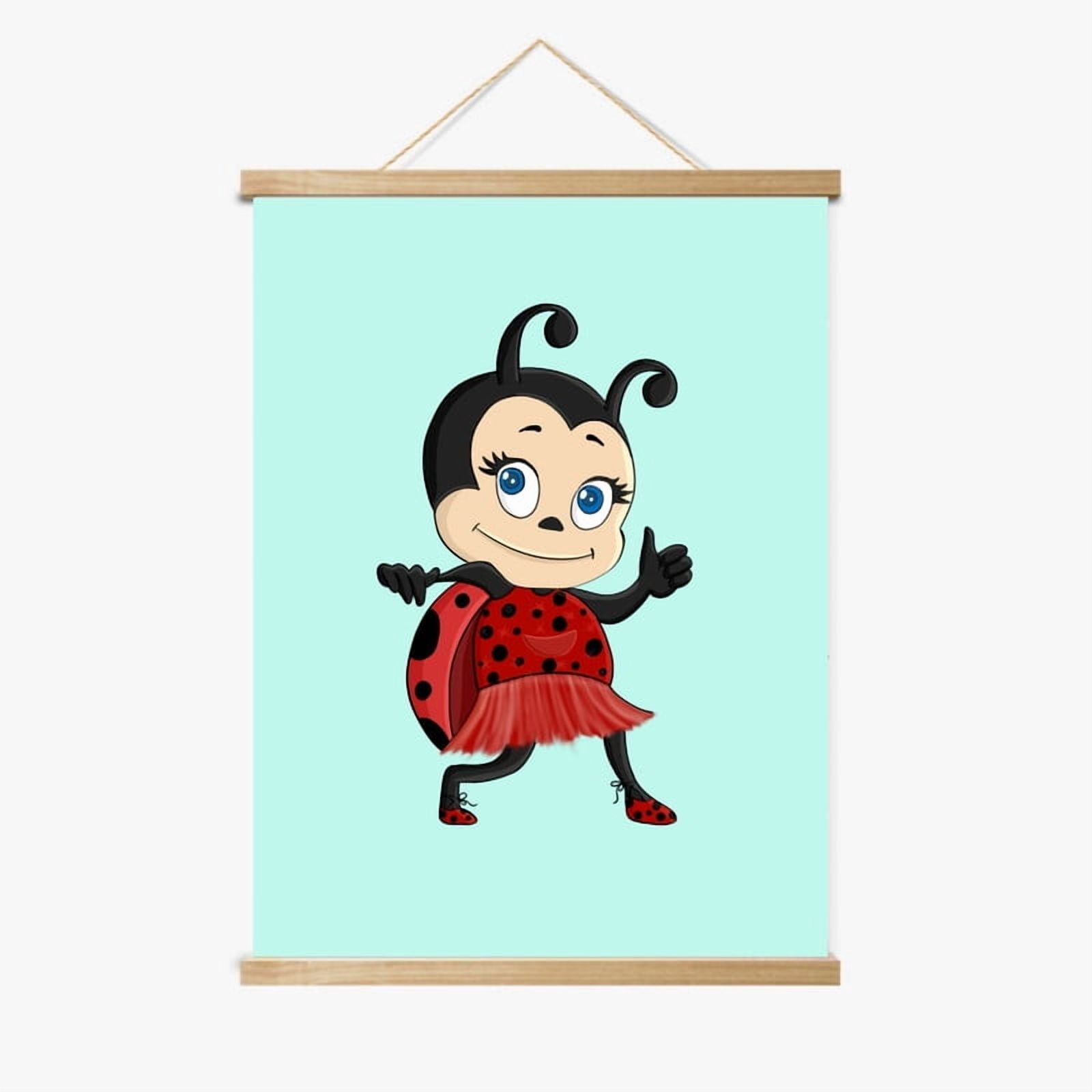 Luna the LadyBug Magnetic Wood Frame Hanger by Dancing Littles Jungle ...