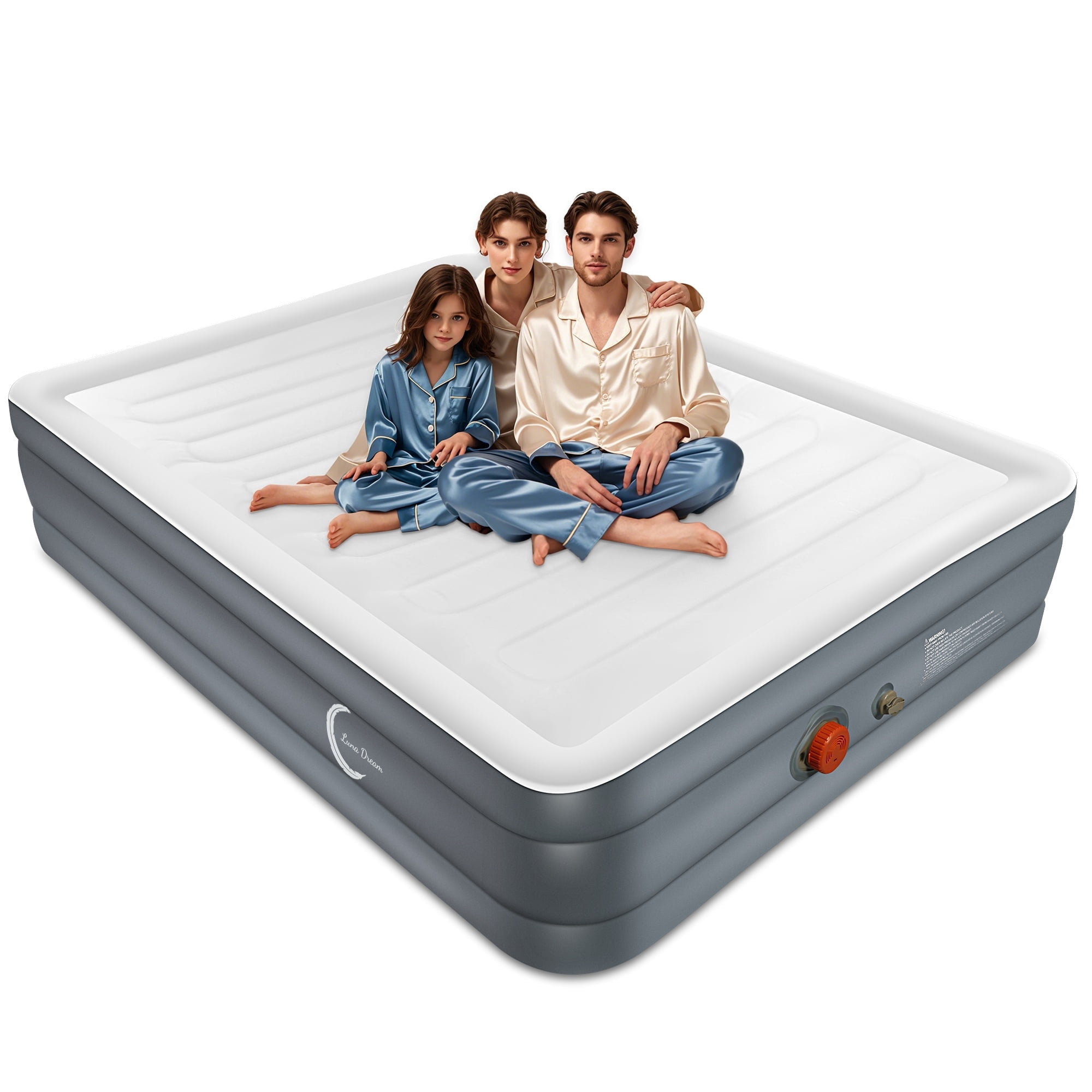 LunaDream Eclipse Series Twin Air Mattress with USB Rechargeable Built ...