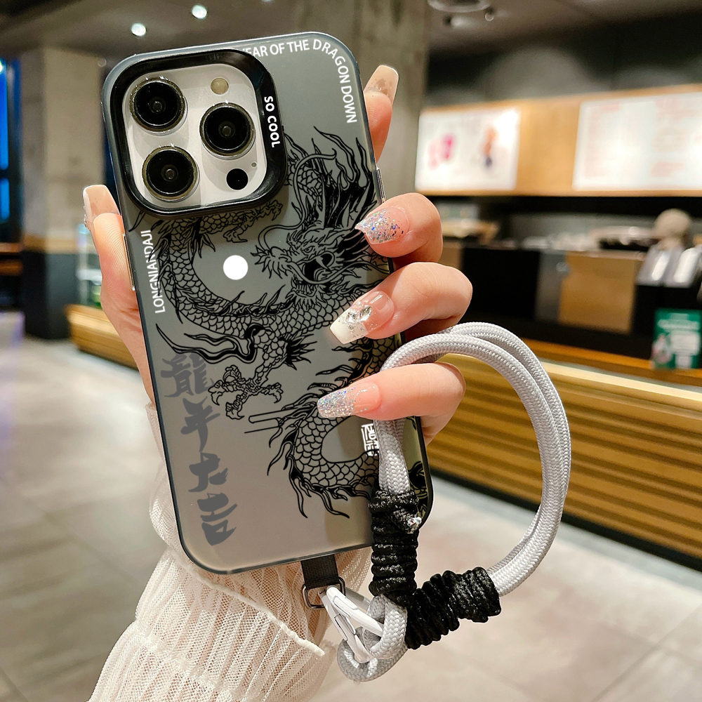 LunaGlo Luxury Dragon Totem Anti-drop Armour Case For iPhone 16 Pro Max ...