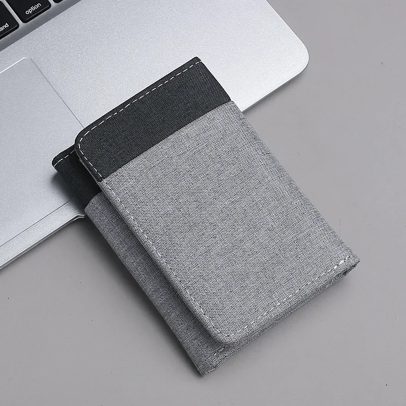 LunaGlo Men Canvas Wallet with ID Photo Holders Card Holder Wallet Case ...