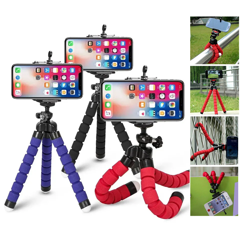 LunaGlo Portable Octopus Mini Tripod Stand for Phone and Camera ...