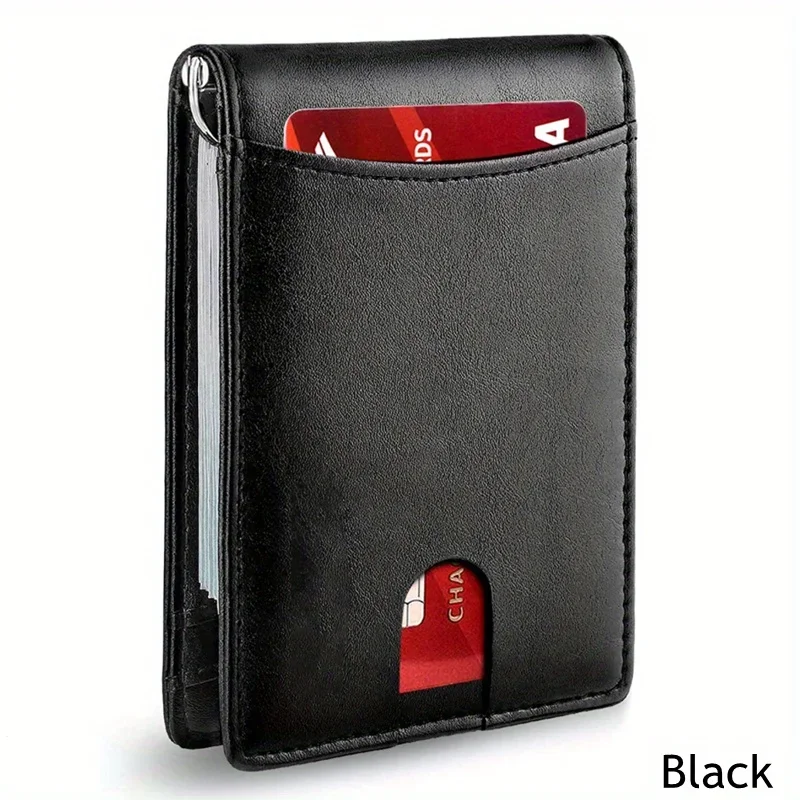 LunaGlo Synthetic Leather Slim Smart Wallet for Men Credit Card Holder ...