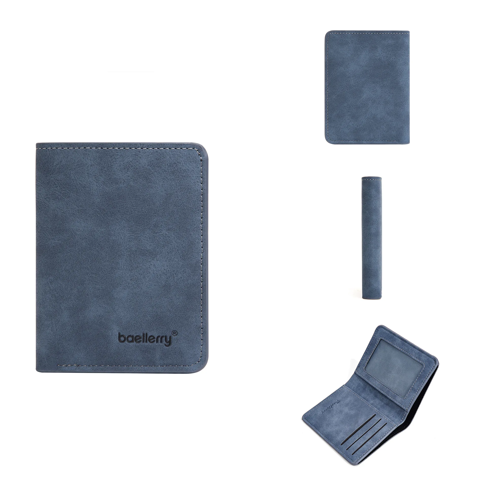 LunaGlo Thin Sanded Leather Multi-Card Driver's License Card Holder ...
