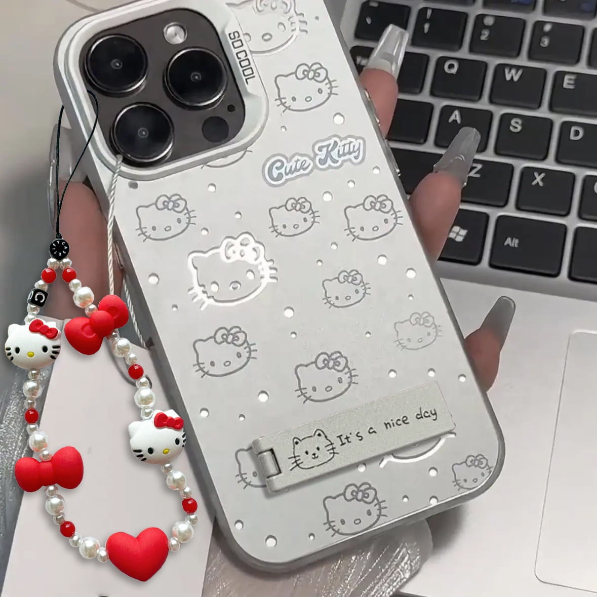 LunaVista Japanese Korean Ins Style HelloKitty KT Cat Phone Case For iphone 16 15 14 13 PRO MAX ...