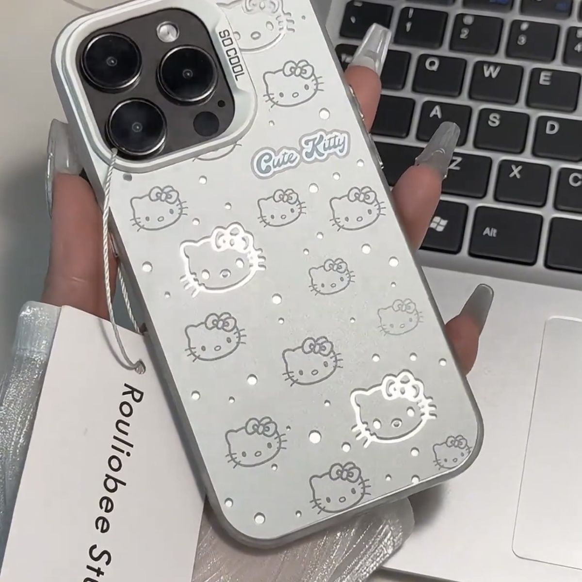 LunaVista Japanese Korean Ins Style HelloKitty KT Cat Phone Case For iphone 16 15 14 13 PRO MAX ...