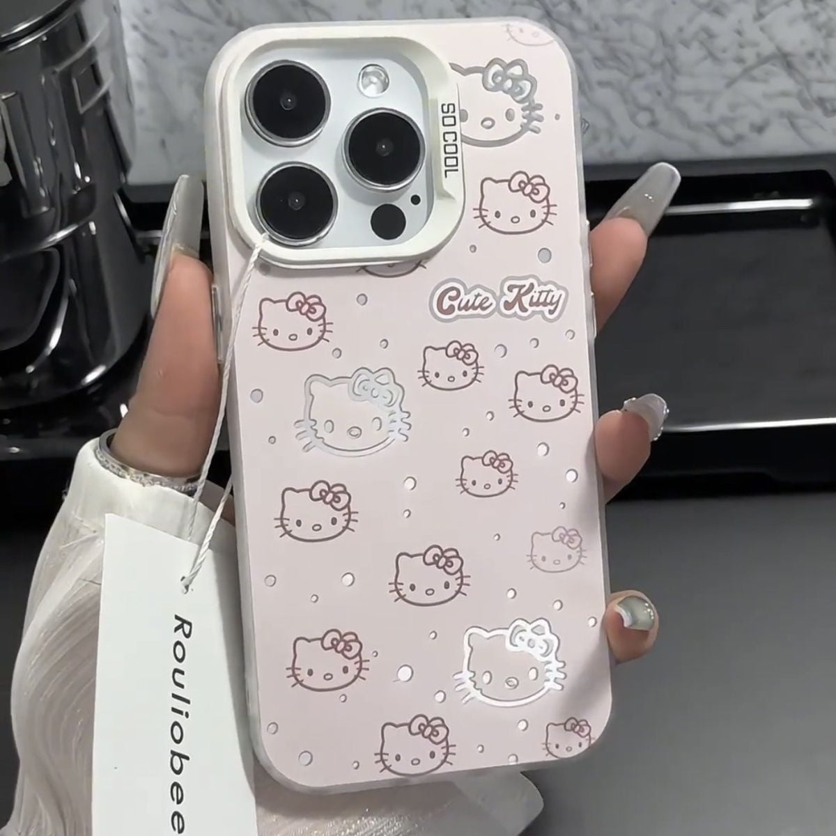 LunaVista Japanese Korean Ins Style HelloKitty KT Cat Phone Case For iphone 16 15 14 13 PRO MAX ...