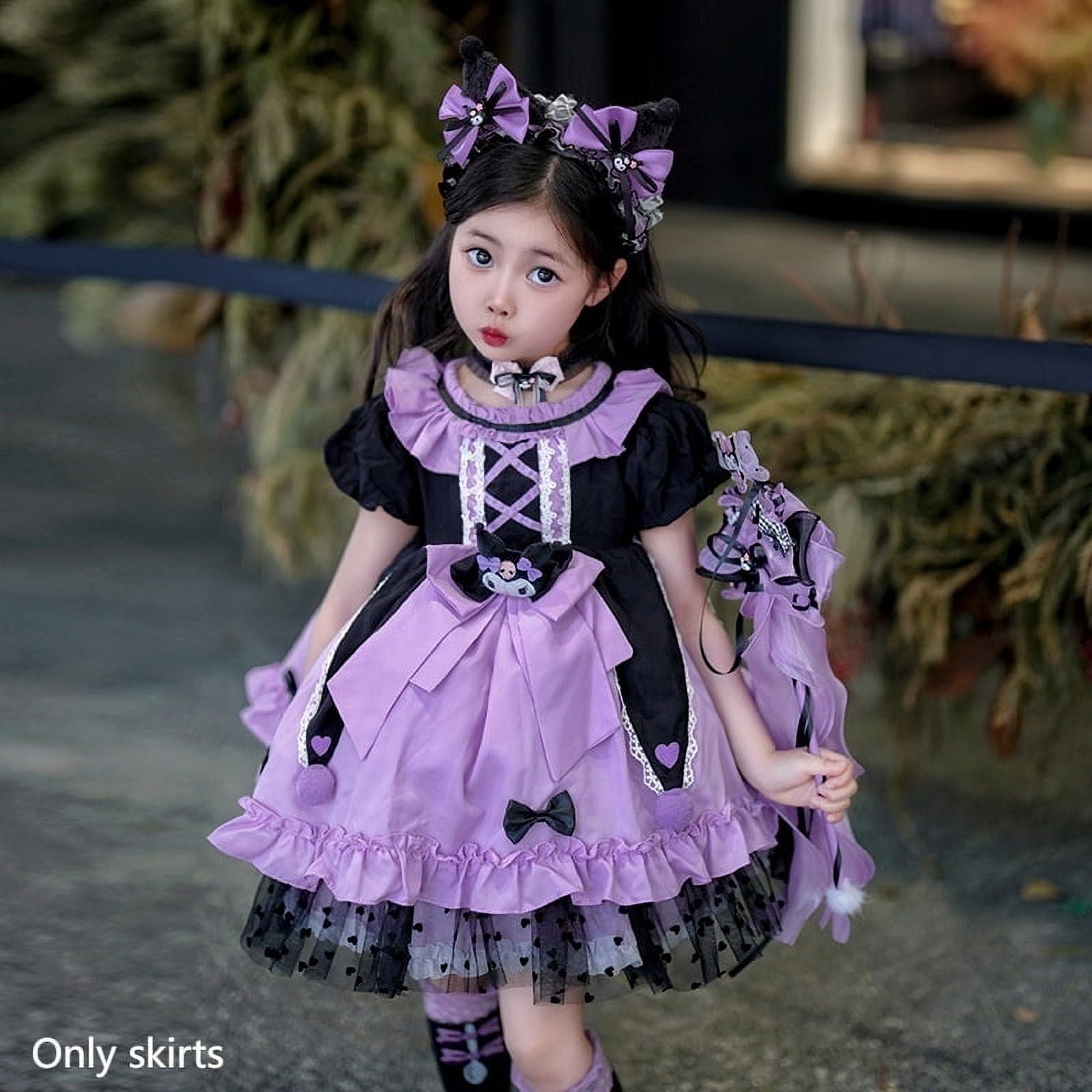 LunaVista New Sanrio Anime Figures Cosplay Kuromi Princess Dress Summer ...