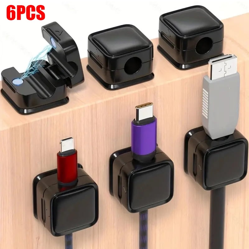 LunaVista10PCS Magnetic Cable Clips Cable Winder Adjustable Cord Holder ...
