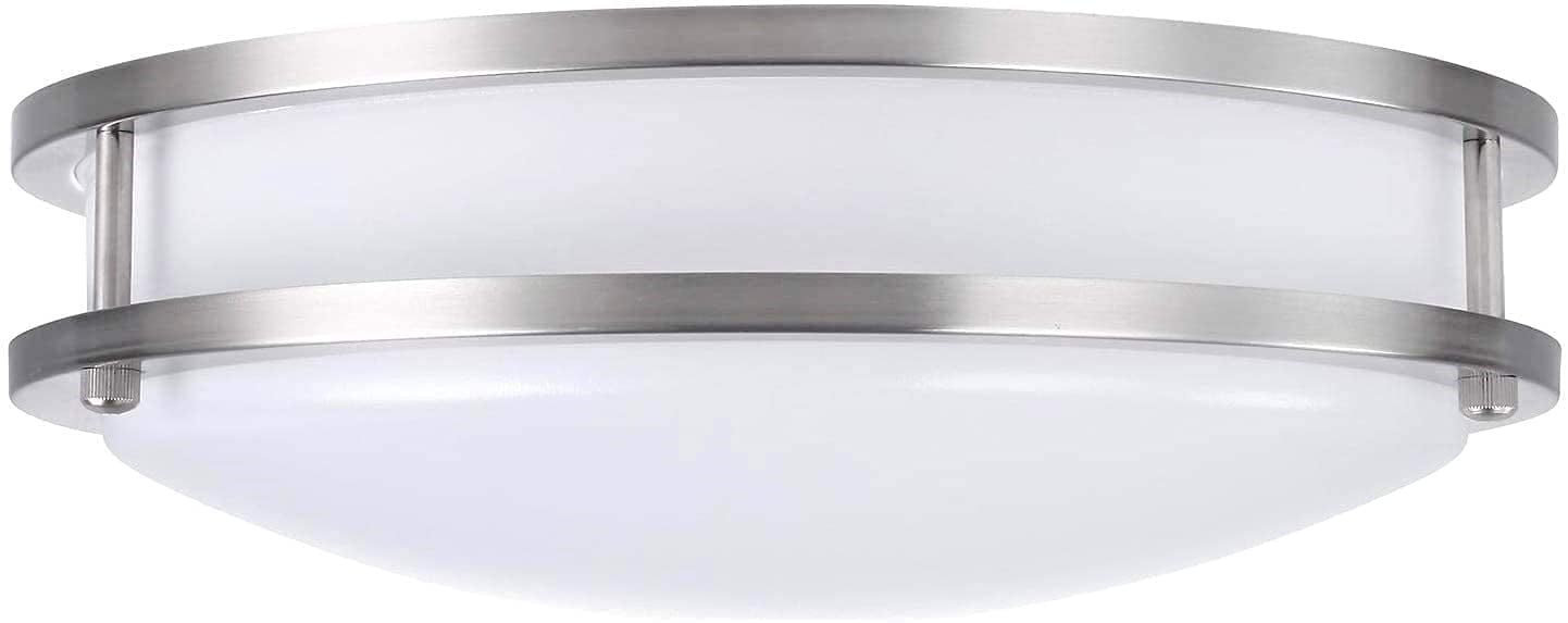 Lunabode LED Ceiling Light Fixture, Double Ring, Flush Mount Ceiling Light, 20W(95W Eq ...
