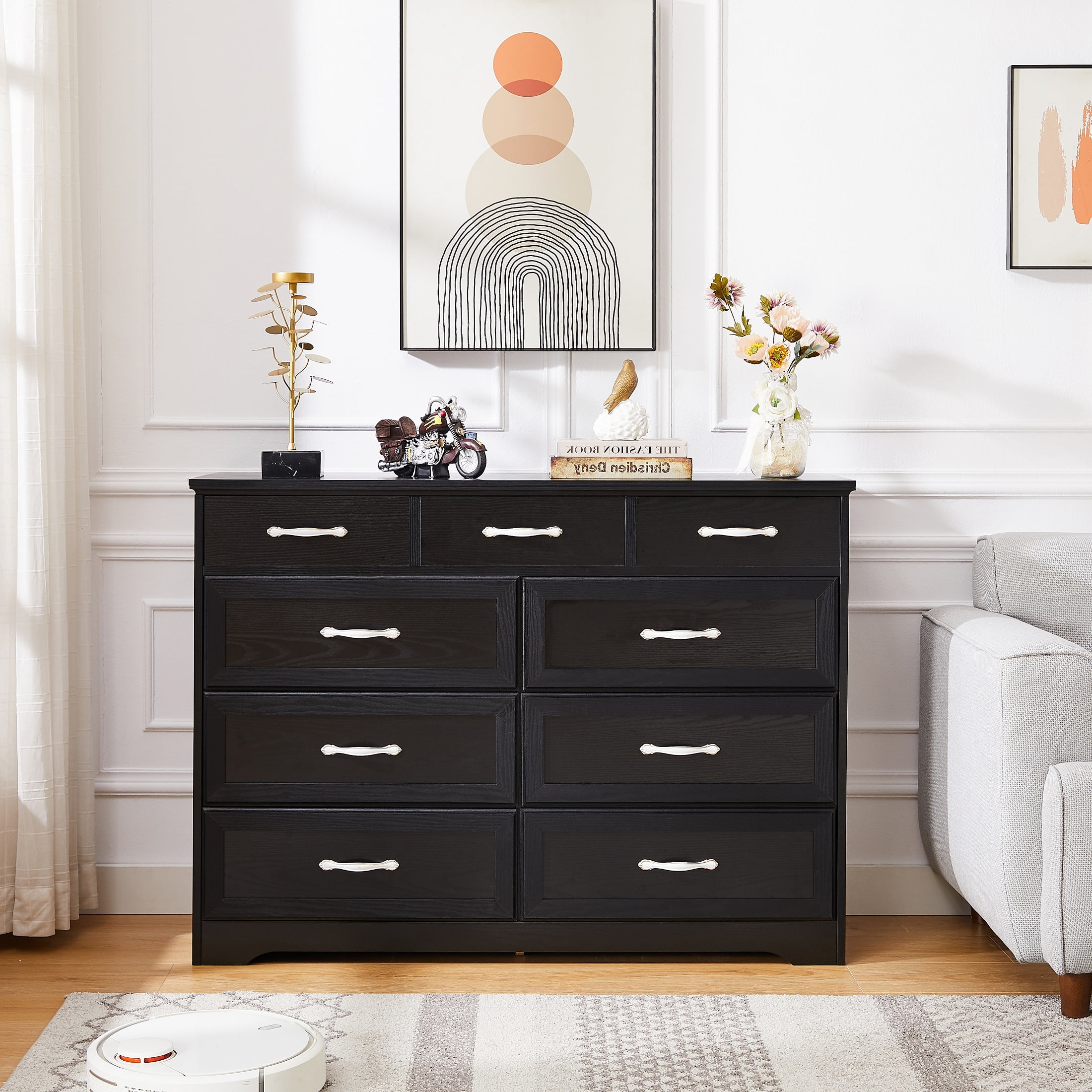 Black antique chest of drawers store
