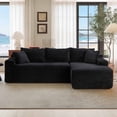 Lunale Modular Sectional Sofa with Movable Chaise, L-Shaped Boneless ...