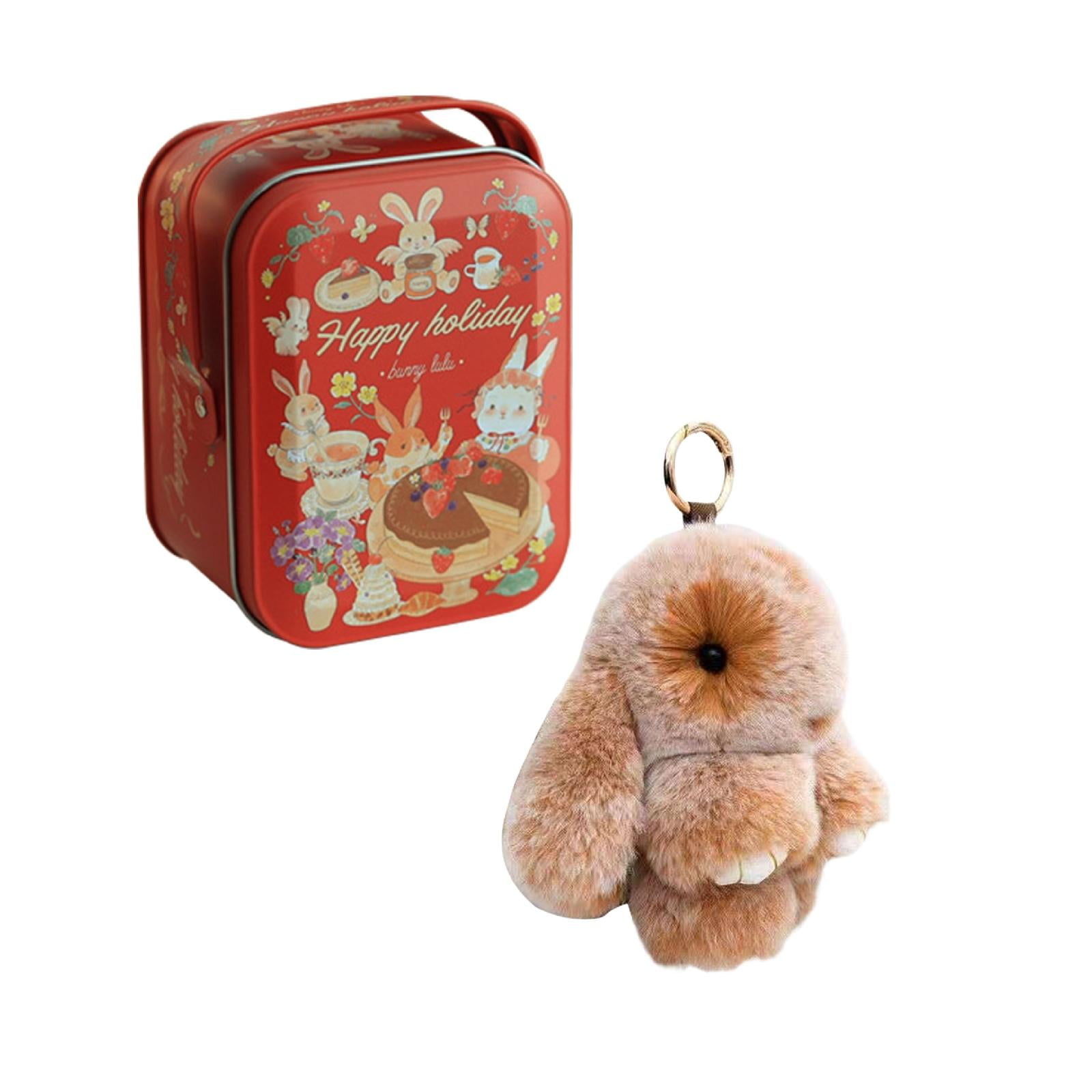 Lunaluna Clearance!!!Handheld Tin Box Cookie Can Rabbit Pattern Candy Baking Packaging Packaging ...