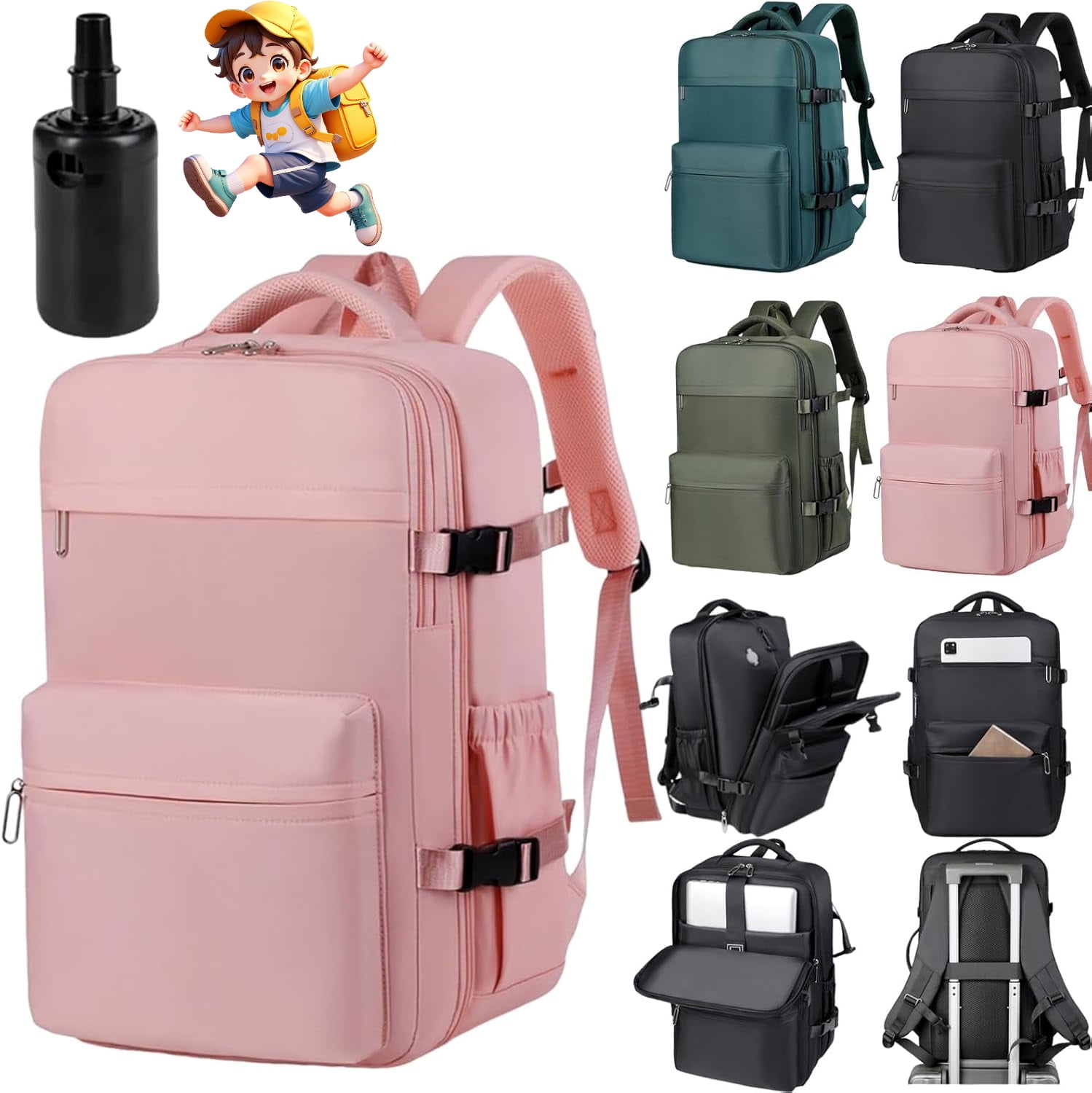 Lunapack Backpack, Luna Pack Backpack, Expandable Travel Air Vacuum ...