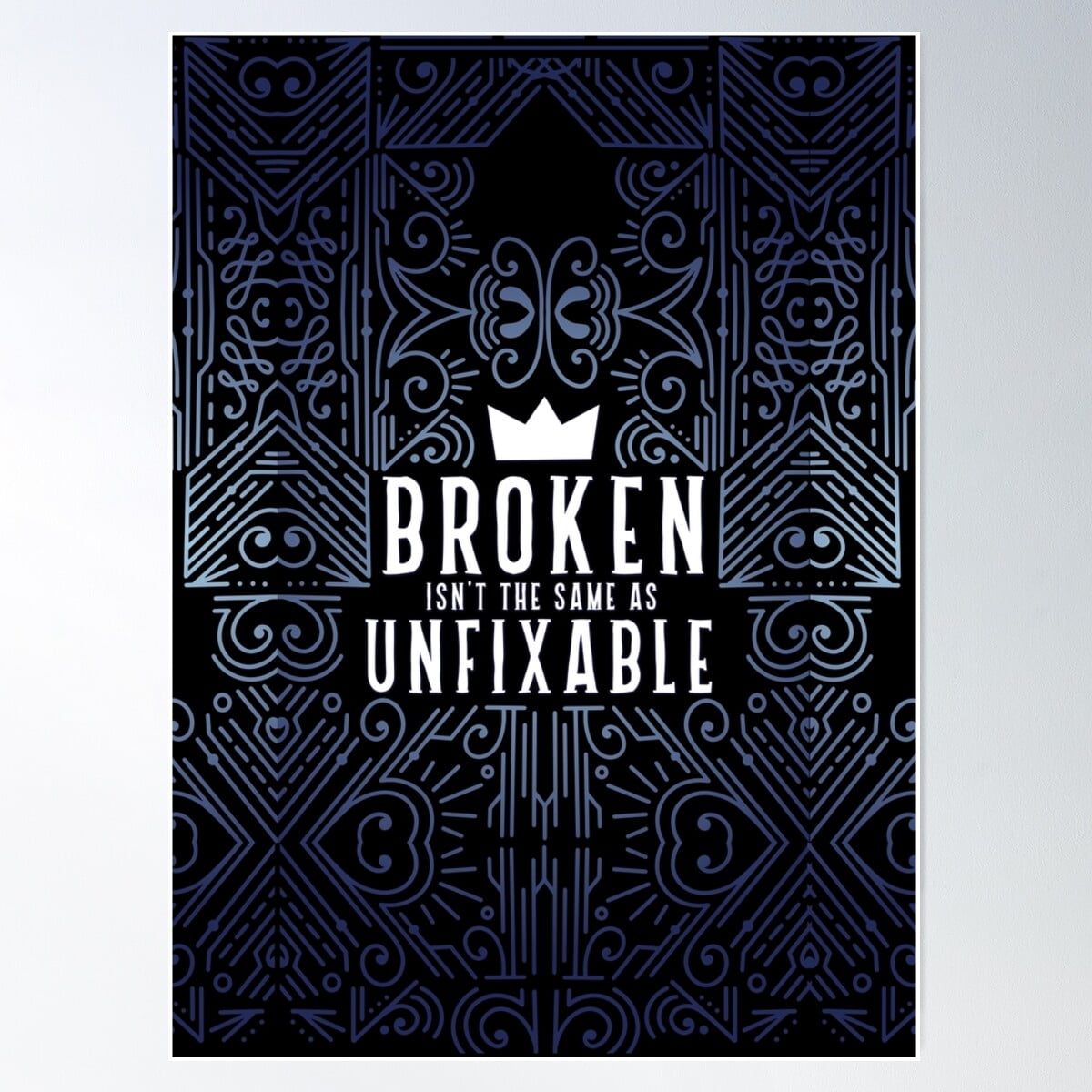 Lunar Chronicles Quote Broken Unfixable Poster Wall Art, Modern Wall ...