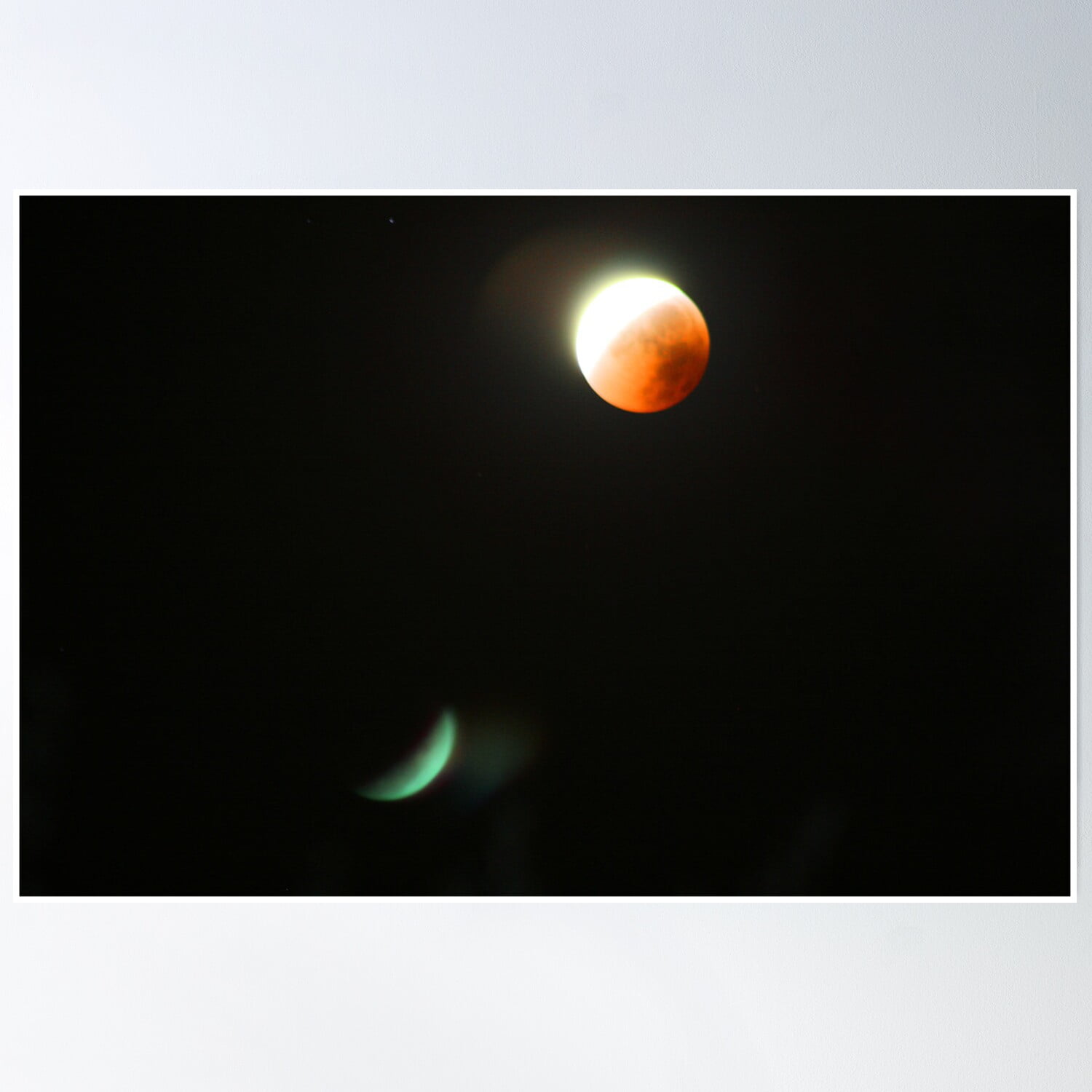 Lunar Eclipse Poster Wall Art, Modern Wall Decor, 12x18 UNFRAMED ...