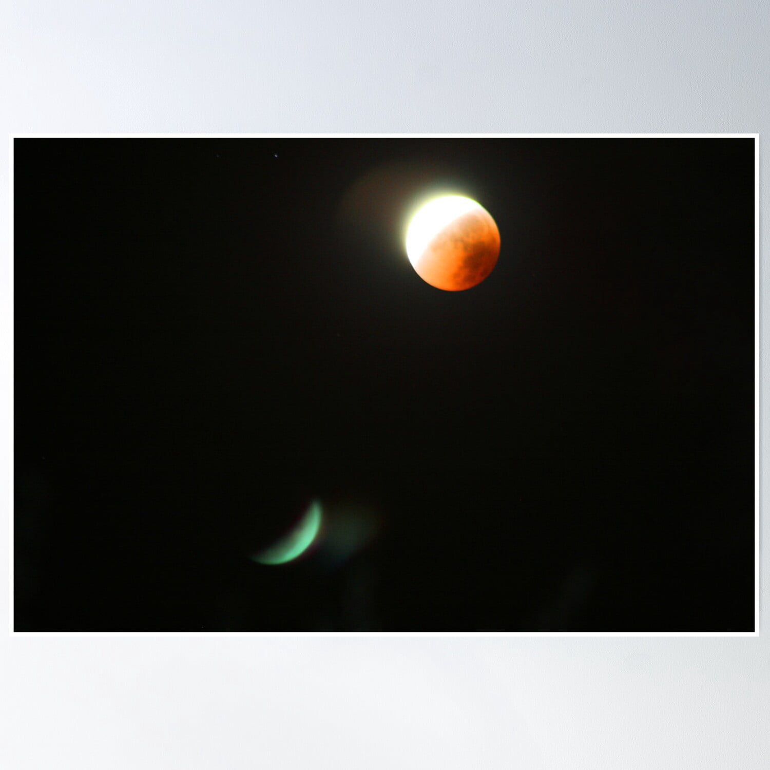 Lunar Eclipse Poster Wall Art, Modern Wall Decor, 8x12 UNFRAMED ...