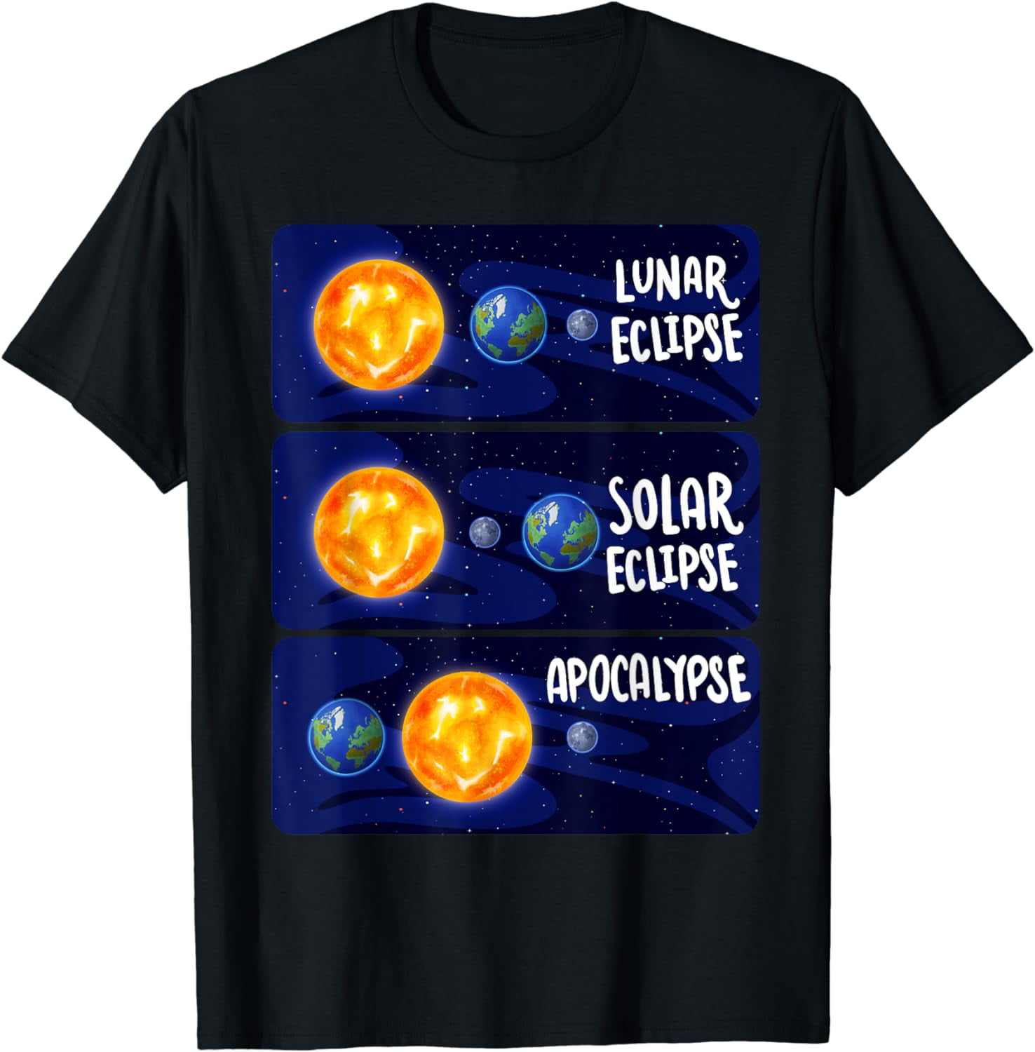 Lunar Eclipse Solar Apocalypse Astrology Science Meme T-Shirt - Walmart.com