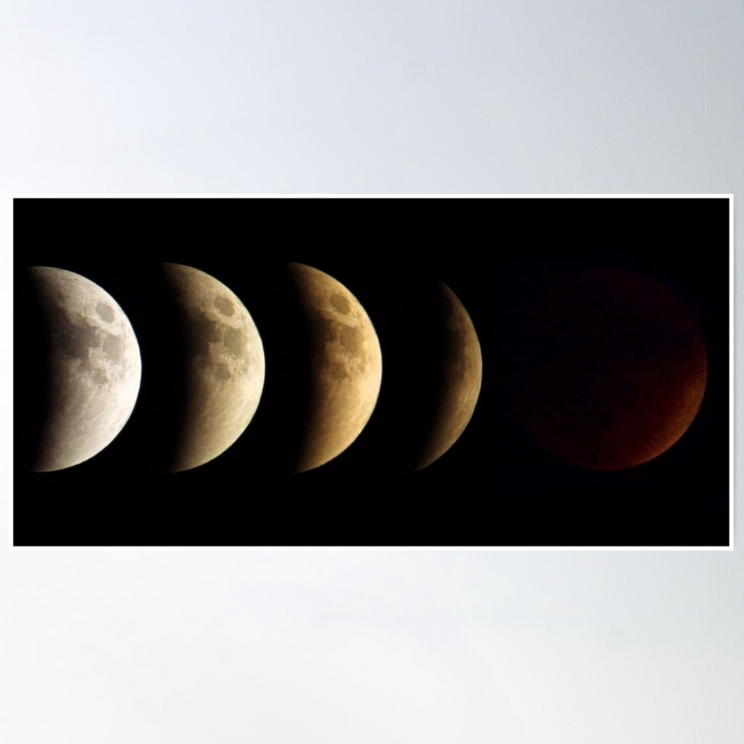 Lunar Eclipse, Super Moon, Blood Moon Phases, 2015 Poster Wall Art ...