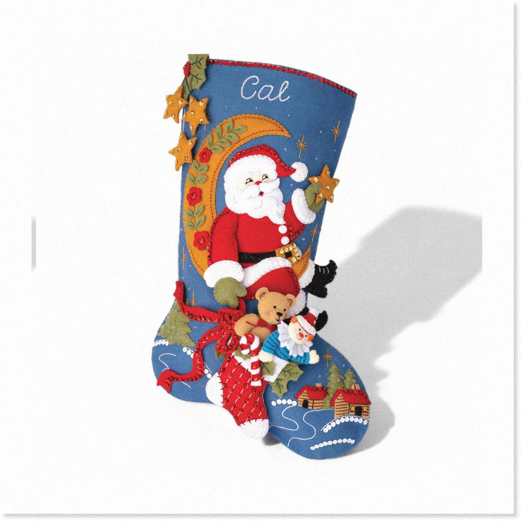 Lunar Glow DIY Felt Applique Stocking Kit - Illuminate Your Creativity ...