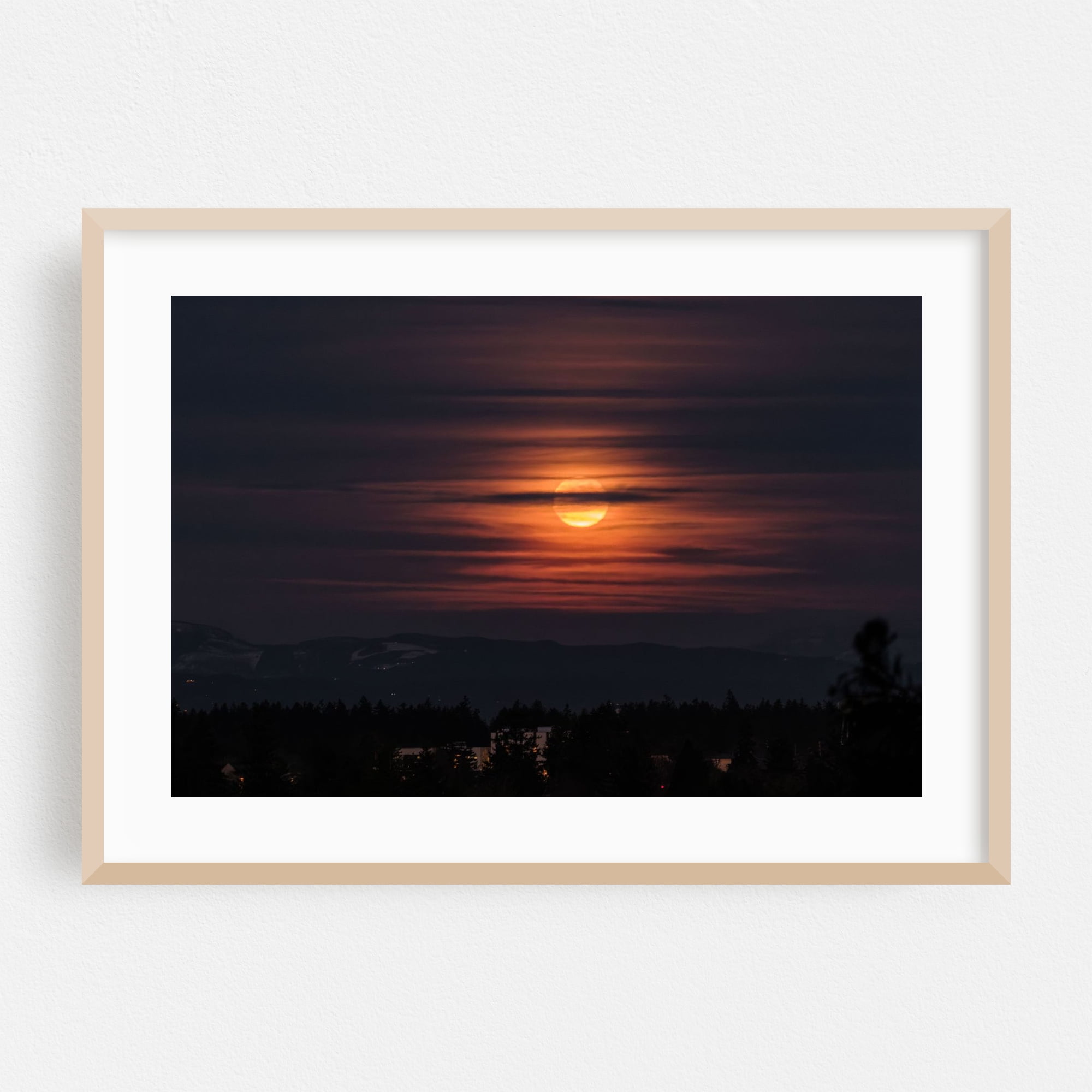 Lunar Glow - Portland Oregon Photography Moon Night Sky Landscape ...
