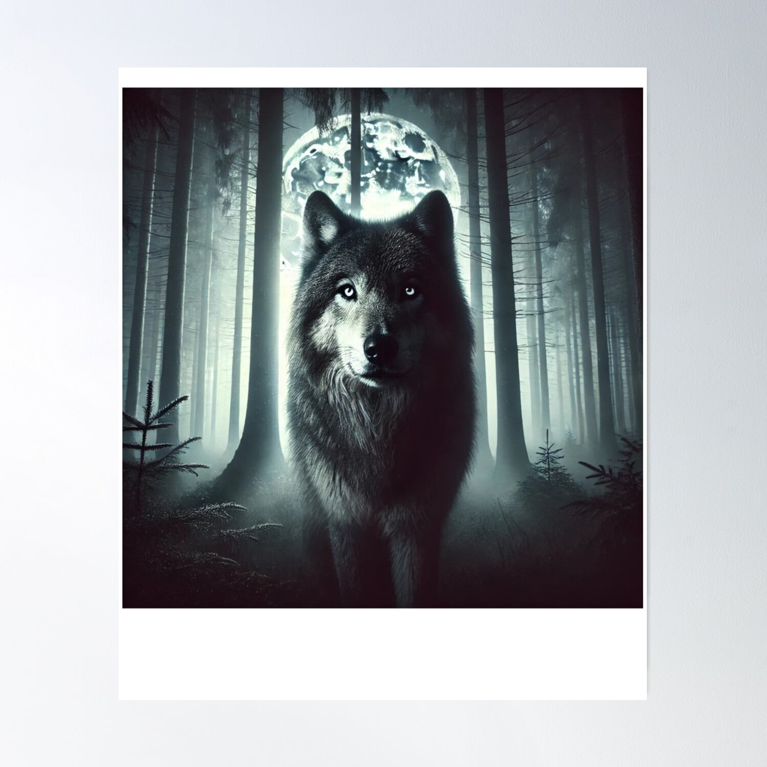 "Lunar Guardian: The Wolf Of The Midnight Forest" Phone Case Poster ...