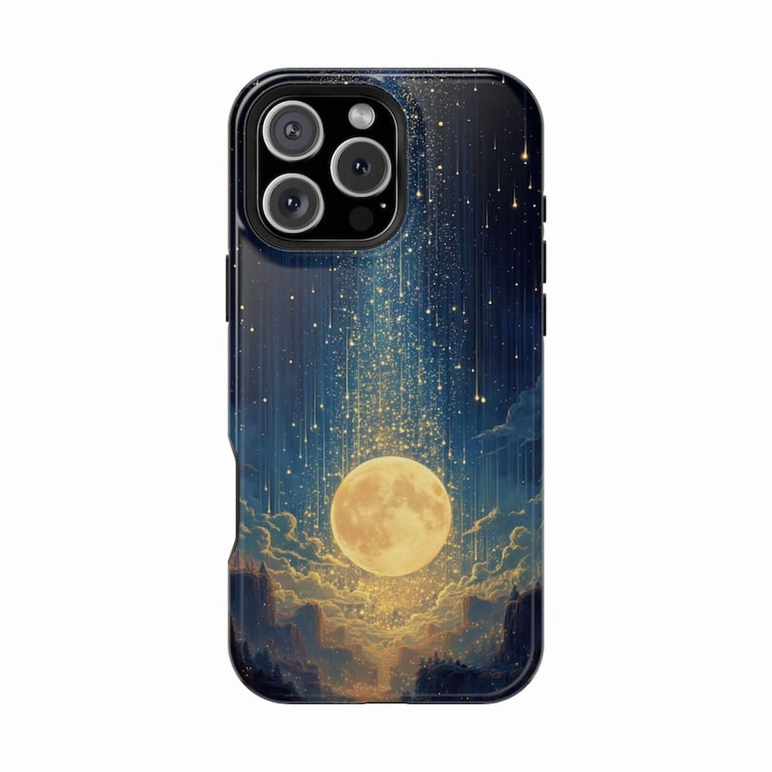 Lunar Moon Cascading Starry Night Sky Artwork Phone Case for 11 12 13 ...