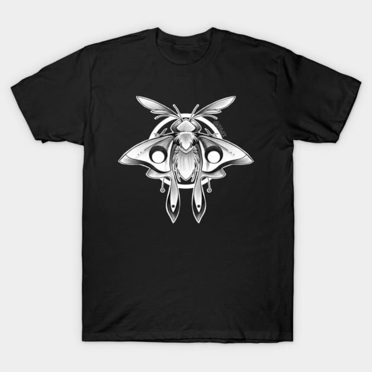 Lunar Moth with Moon Phases Celestial Witchy Goth Aesthetic Graphic T ...