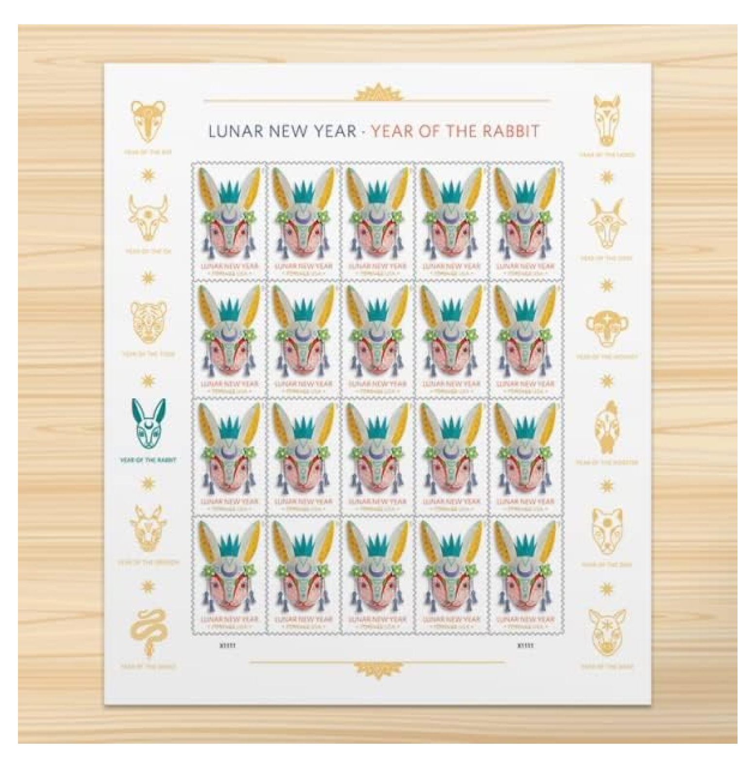 Lunar New Year: 2023 Year of The Rabbit, Sheet of 20 s - Walmart.com