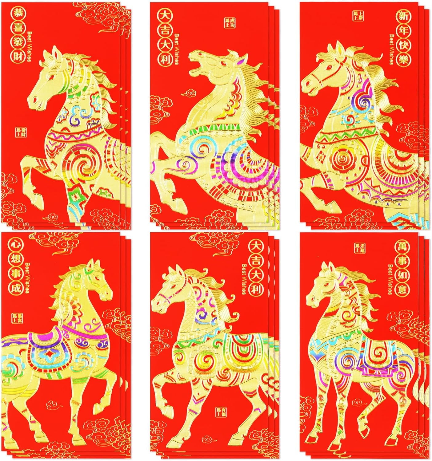 Lunar New Year Red Envelopes 2026, 18 PCS Chinese New Year Red ...